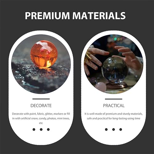 Abaodam DIY Snow Globe 4inch Clear Plastic Water Globe Fillable Snow Globe with Screw Off Cap for DIY Crafts Christmas Home Decoration 20pcs