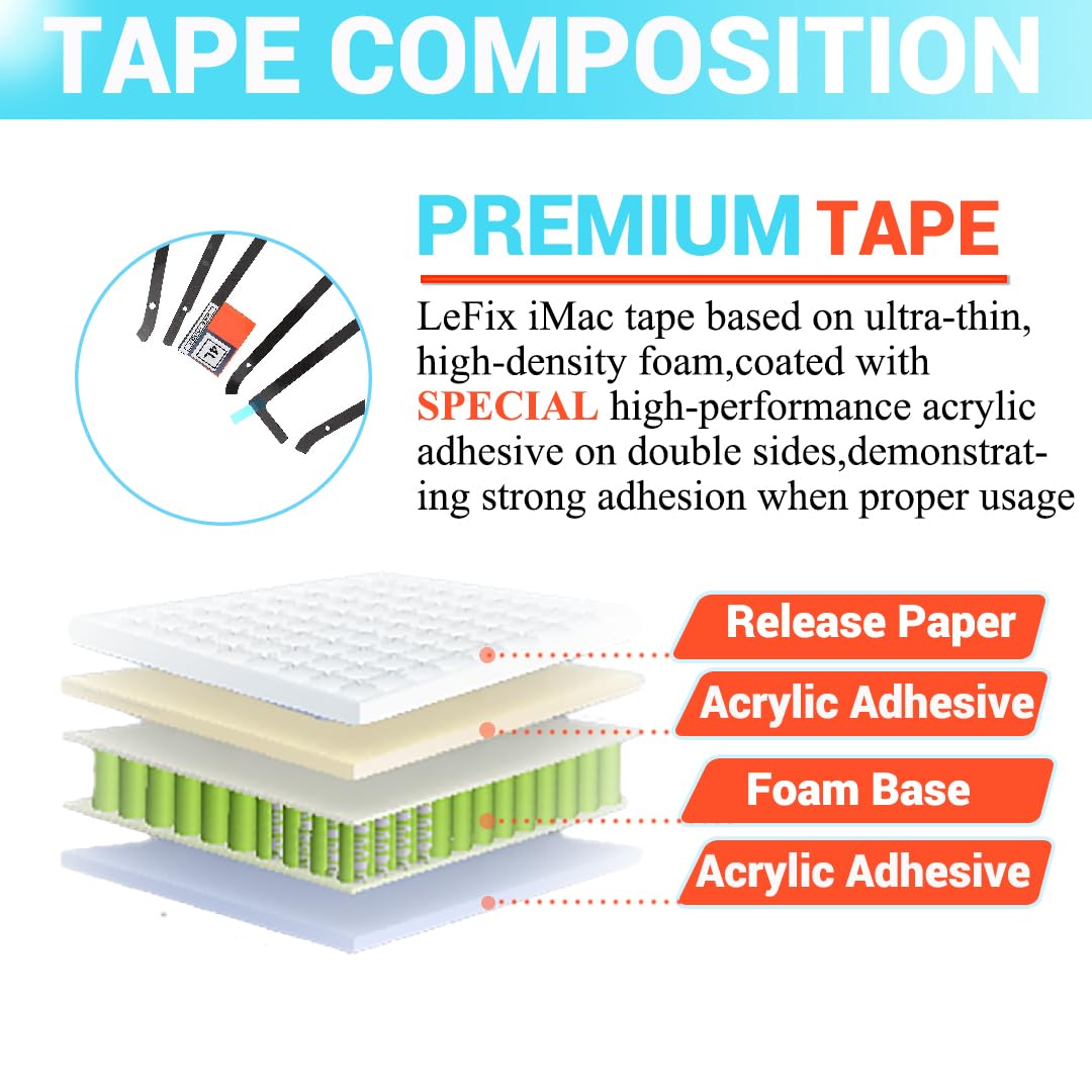 LeFix Replacement Display Adhesive Tape Kit+Opening Cut Wheel Tool Kit for iMac (Retina 4K, 21.5-inch, 2019)| iMac (21.5-inch, 2017)| iMac (Retina 4K, 21.5-inch, 2017)-A2116