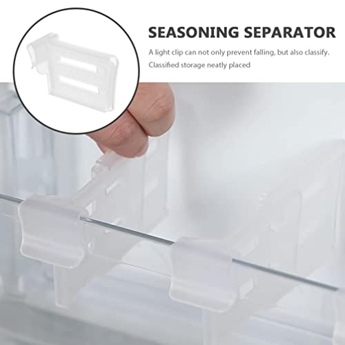 Angoily Fridge Divider 12pcs Refrigerator Door Shelf Bin Clip Retractable Fridge Separators Food Organizer Fridge Accessories for Fridge Storage Bin Box Fridge Drawer Divider