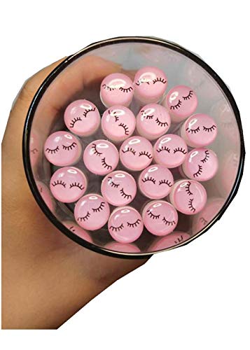20 Pcs Pink Lash Disposable Mascara Brushes Diamond Eyelash Spoolies Makeup Brush Mascara Wand in Sanitary Tube Lash Supplies