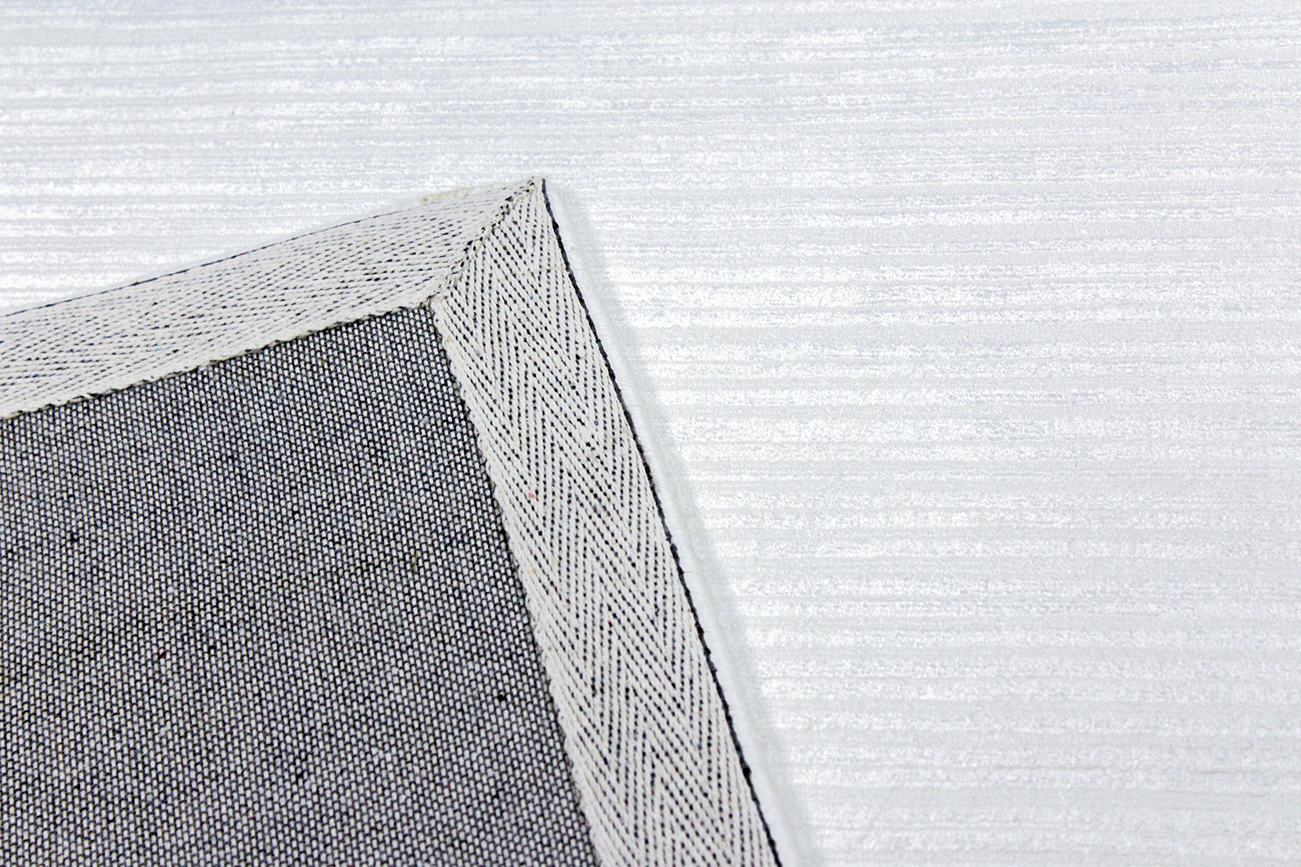 Bashian Radiance Collection WZ Hand loomed 100% Viscose Area Rug, 5.6' x 8.6', White