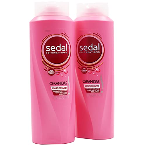 Sedal Co-Creations Conditioner Ceramides, Repairs and Strengthens, All hair types, 2-Pack of 22 FL Oz, 2 Bottles