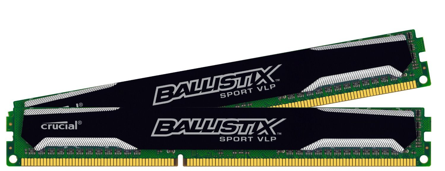 Ballistix Sport 16GB Kit (8GBx2) DDR3-1600 Very Low Profile UDIMM 240-Pin Memory BLS2K8G3D1609ES2LX0