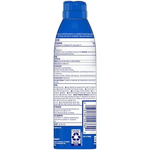 Coppertone Sport Sunscreen Spray, Broad Spectrum SPF 15 Water Resistant Spray Sunscreen, 5.5 Oz