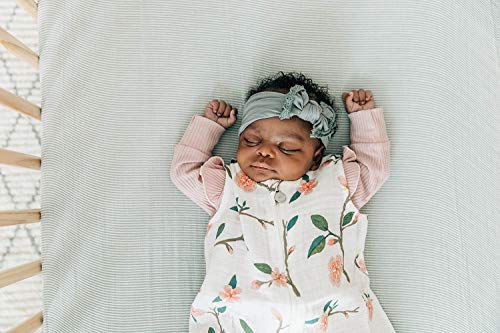 Red Rover Cotton Muslin Sleep Bag –100% Cotton - Machine Washable – 0-24 Months - Lightweight, Breathable – Boys & Girls (X-Large, Peach Blossom)