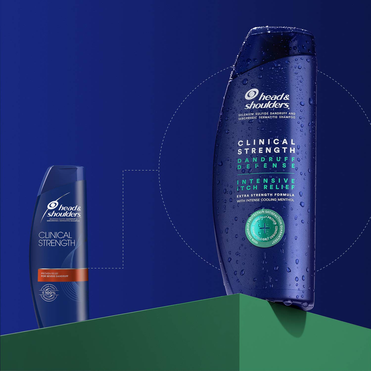 Head & Shoulders Clinical Strength Dandruff Defense Intensive Itch Relief Shampoo, 13.5 Fl Oz, 5.349 Fl Oz