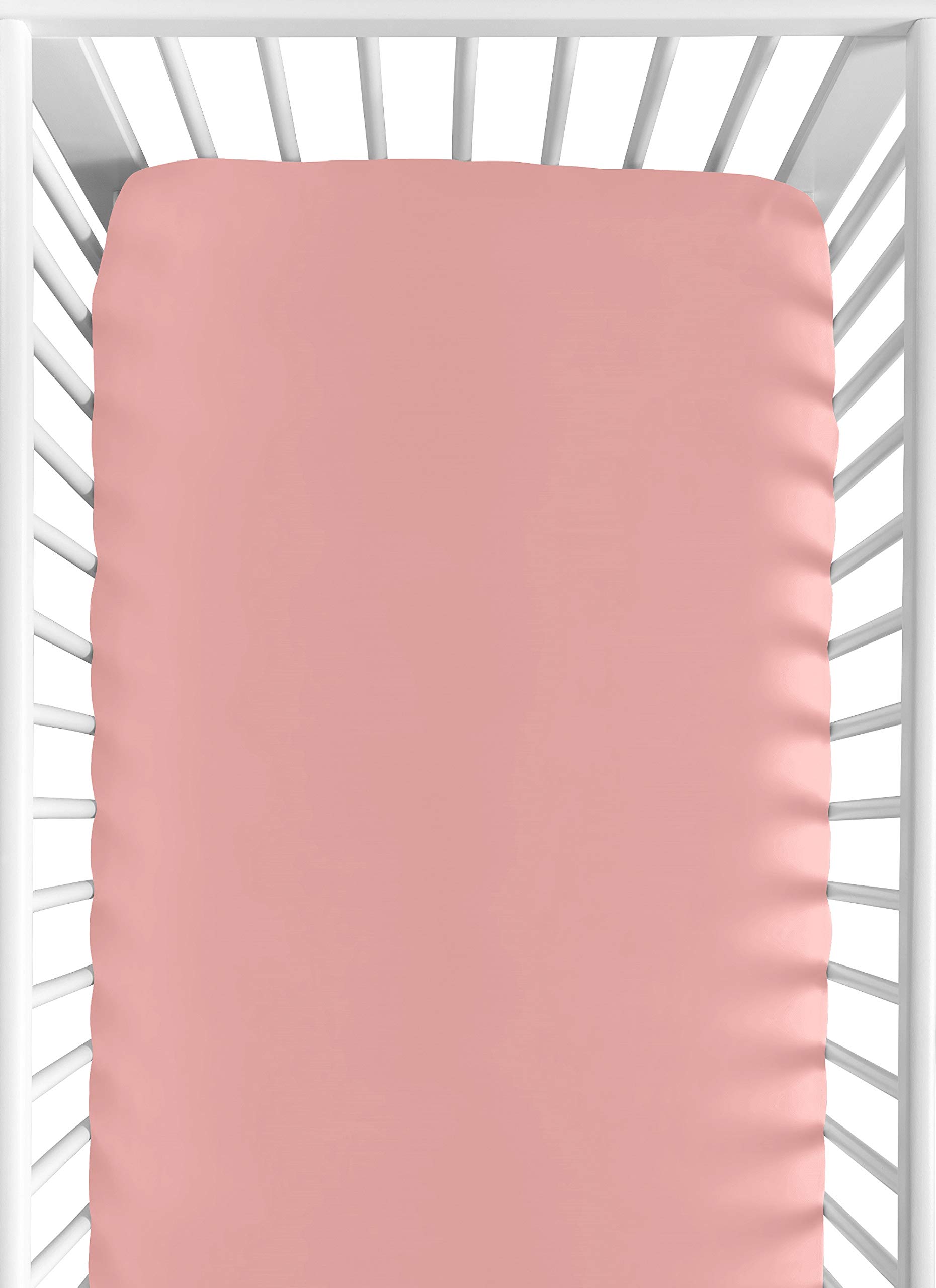 Coral Fitted Crib Sheet for Feather Collection Baby/Toddler Bedding Set