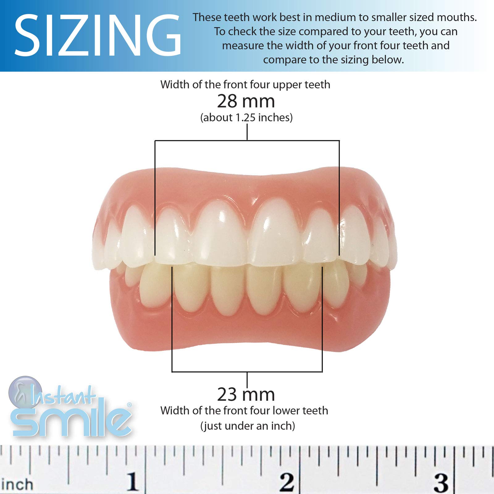 Billy Bob Instant Smile Complete Adult Makeover Kit! Fix Your Smile at Home Within Minutes! Includes Bright White Comfort Fit Flex Upper and Natural Shade Instant Smile Lower.