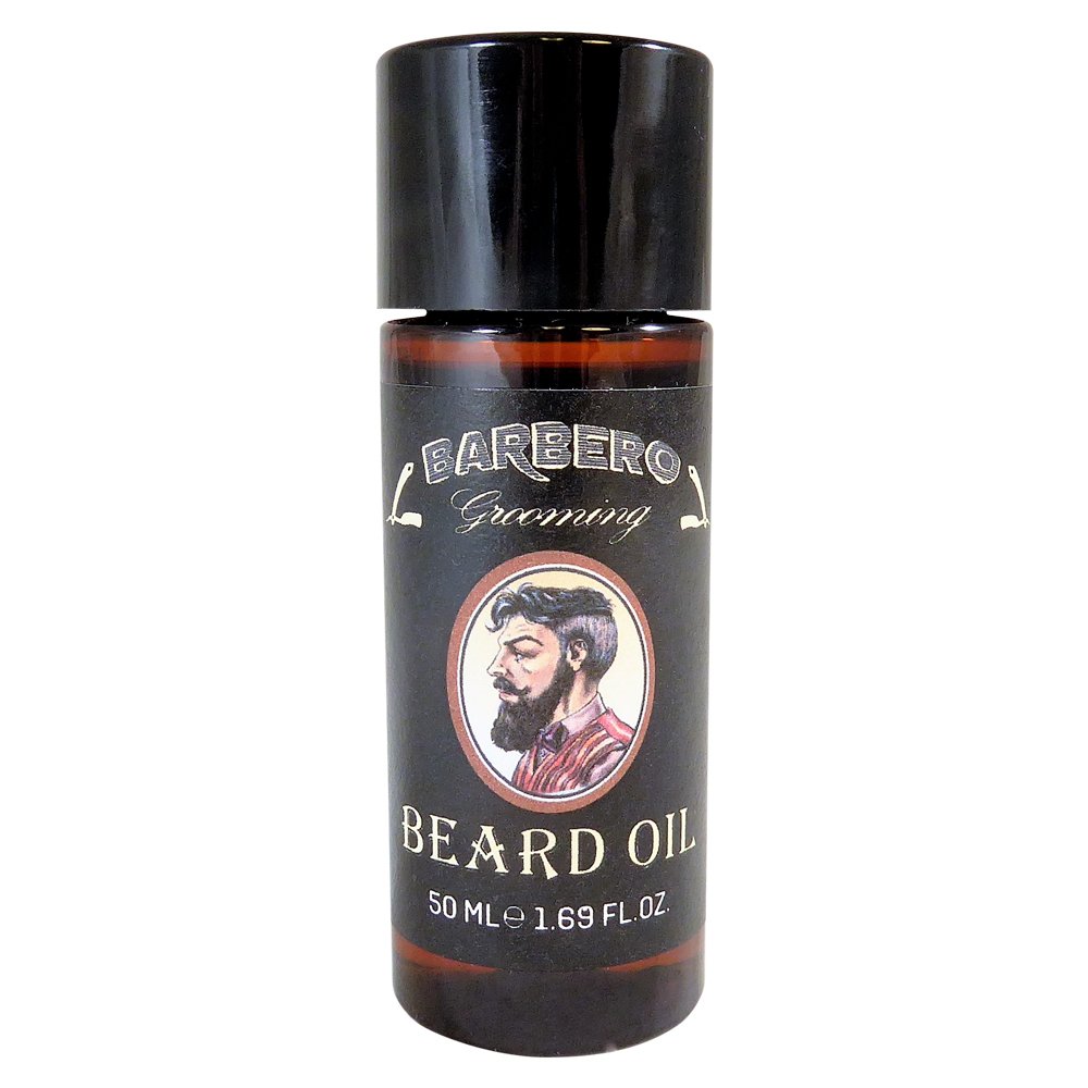 Barbero Grooming Beard Care Kit with Thickening Serum and Wooden Boar Beard Brush