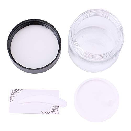 2 oz Round Glass Jars (12 Pack) - Empty Cosmetic Containers with Inner Liners, black Lids and Glass Sample Jars with lables (4 Each Transparent, Amber, Cobalt Blue) by THETIS Homes