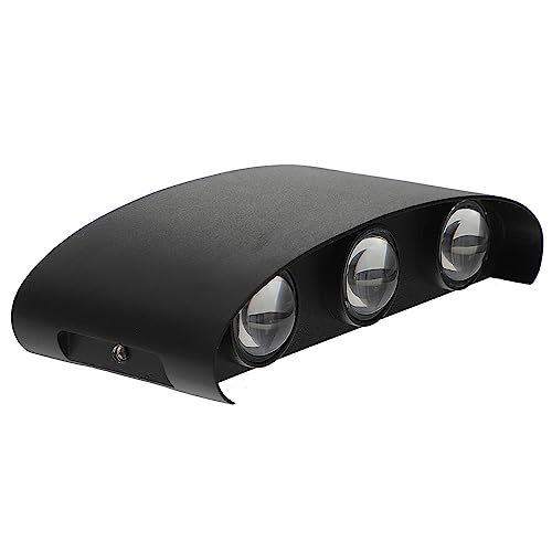 DOITOOL 3pcs Curved Wall Light Outdoor LED Wall Pack Lights Outdoor LED Outdoor Lights LED Modern Indoor Wall Sconce LED Light Fixture Wall Light Fixtures Double Head Lamps Wall Lamp Black
