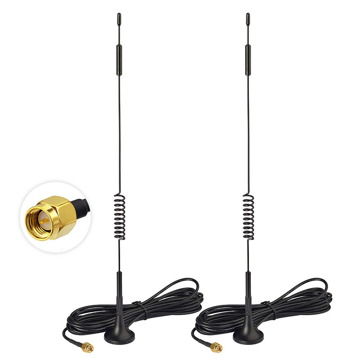 Bingfu 4G LTE 7dBi Magnetic Base MIMO SMA Male Antenna (2-Pack) Compatible with 4G LTE Wireless CPE Router Hotspot Cellular Gateway Industrial IoT Router