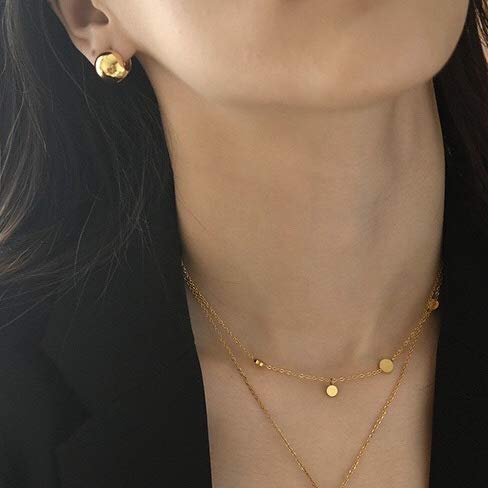 18K Gold Plated Brass Ball Stud Earrings, Minimalist Earrings, Silver Posts, Minimal Women Jewelry
