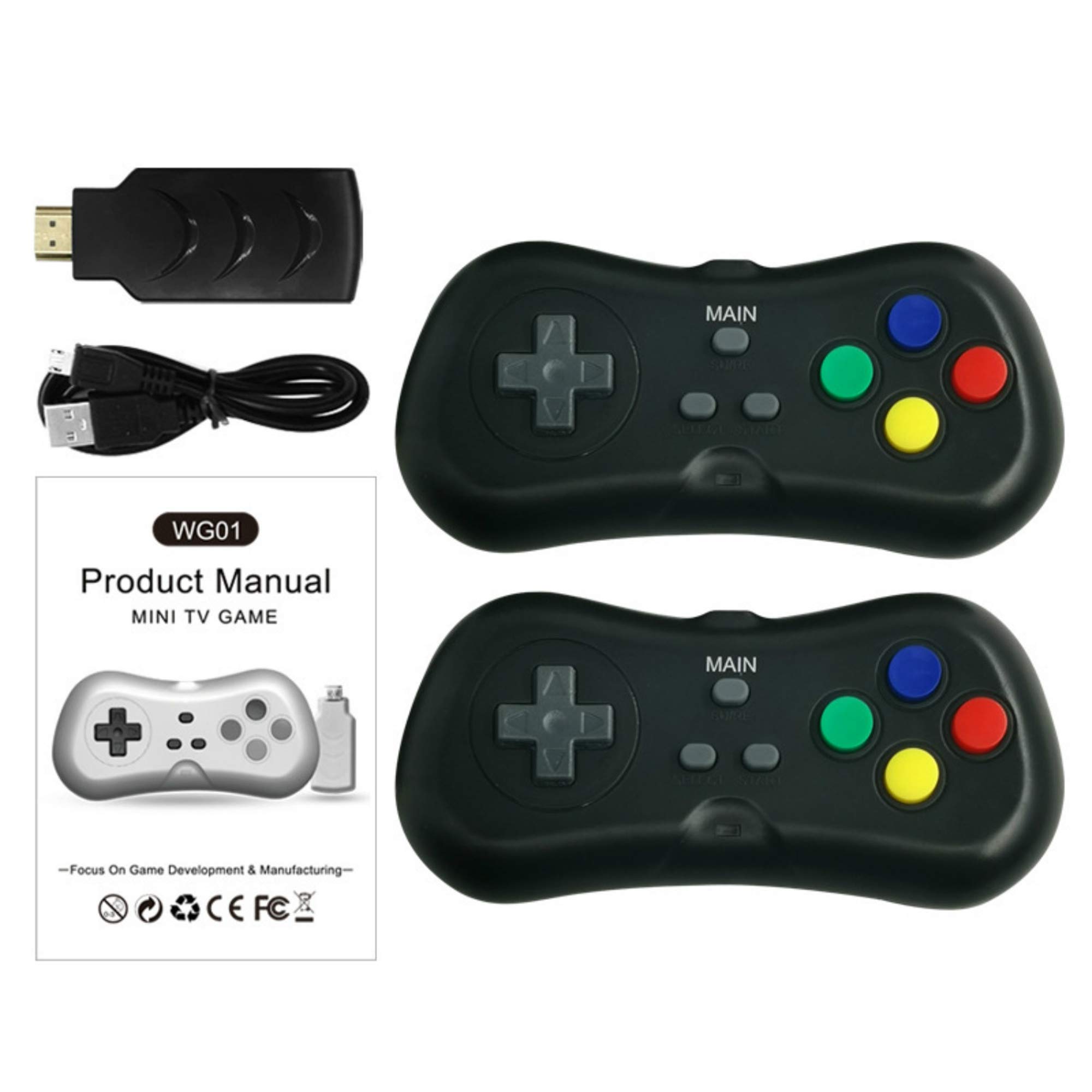 AOXIAOAI Mini TV HDMI Game Console 2.4g Wireless Handheld Video Game Build in 638 Classic 8 Bit Game Mini Console