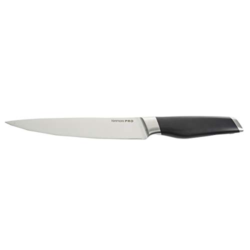 Kenmore Pro Truman Stainless Steel Knife Block Set, 6-Piece, Black