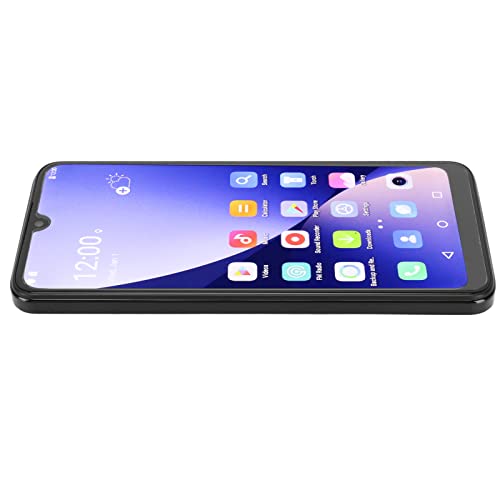 Airshi 4GB RAM 64GB ROM Cellphone, Face Recognition Dual SIM Unlocked Phone 100-240V 6.3in HD Screen GPS Supported Black for Taking Photos (US Plug)