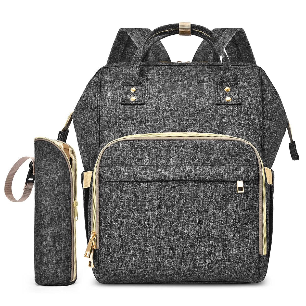 OUSIJOJO Diaper Bag Backpack Multifunction Baby Diaper Bags Fit Stroller with Changing Pad and Portable Insulated Pocket