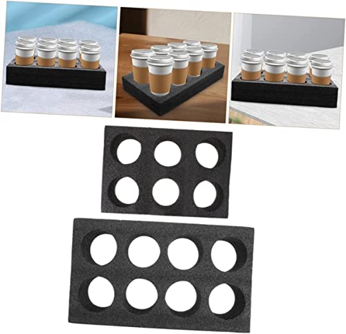 2pcs Milk Tea Drink Cup Holder Coffee Cup Stand Cup Carriers for Drinks Sodas Drinks Drink Holder Tray Foam Take Out Drink Carrier Hot Drink Carrier Beverage Accessory Cup Trays