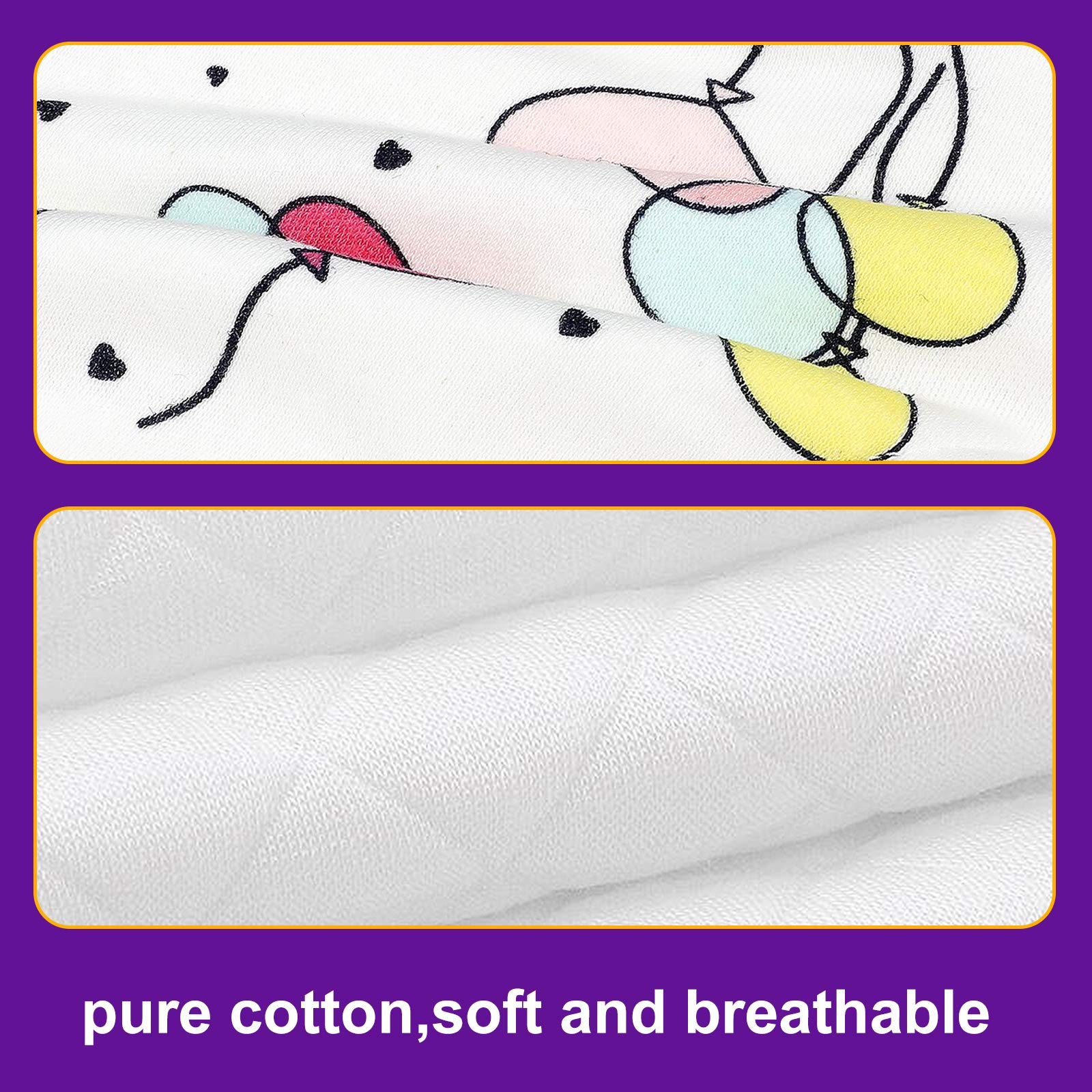 MooMoo Baby 6 Packs Cotton Training Pants Reusable Toddler Potty Training Underwear for Boy and Girl Mermaid-2T Pink