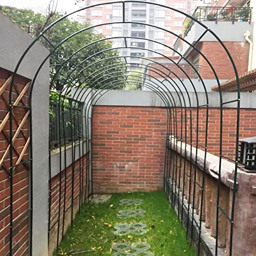 7.2/7.5ft Garden Arch Arbour Plant Support Archway Rose Arches Frame Strong Stable Wedding Arch Free Standing 3.9-9.8ft Wide Metal Trellis Arbor,Strong Weather Resistant Assemble Freely (Color : Gree