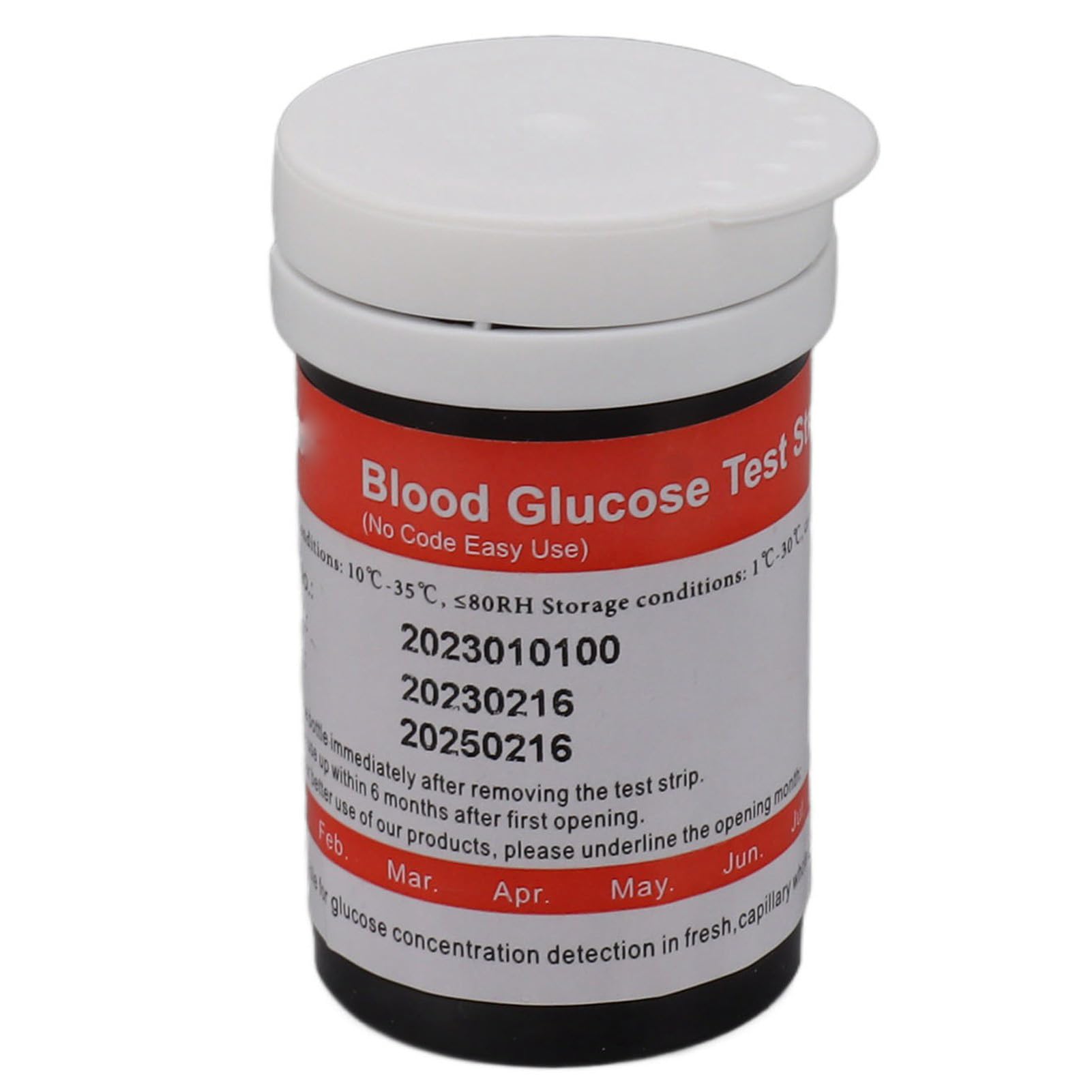 50 Count Glucose Test Strips for Accurate Diabetes Monitoring with PET Sugar Test Strips
