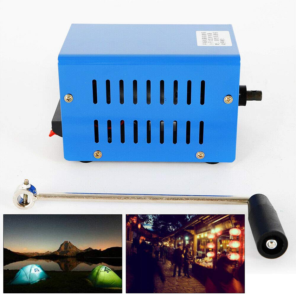20W Hand Crank Generator, Upthehill Portable Crank Generator Multifunction Hand USB Generator Crank Emergency USB Charger Generator for Outdoor Travel Camping Hiking Survival