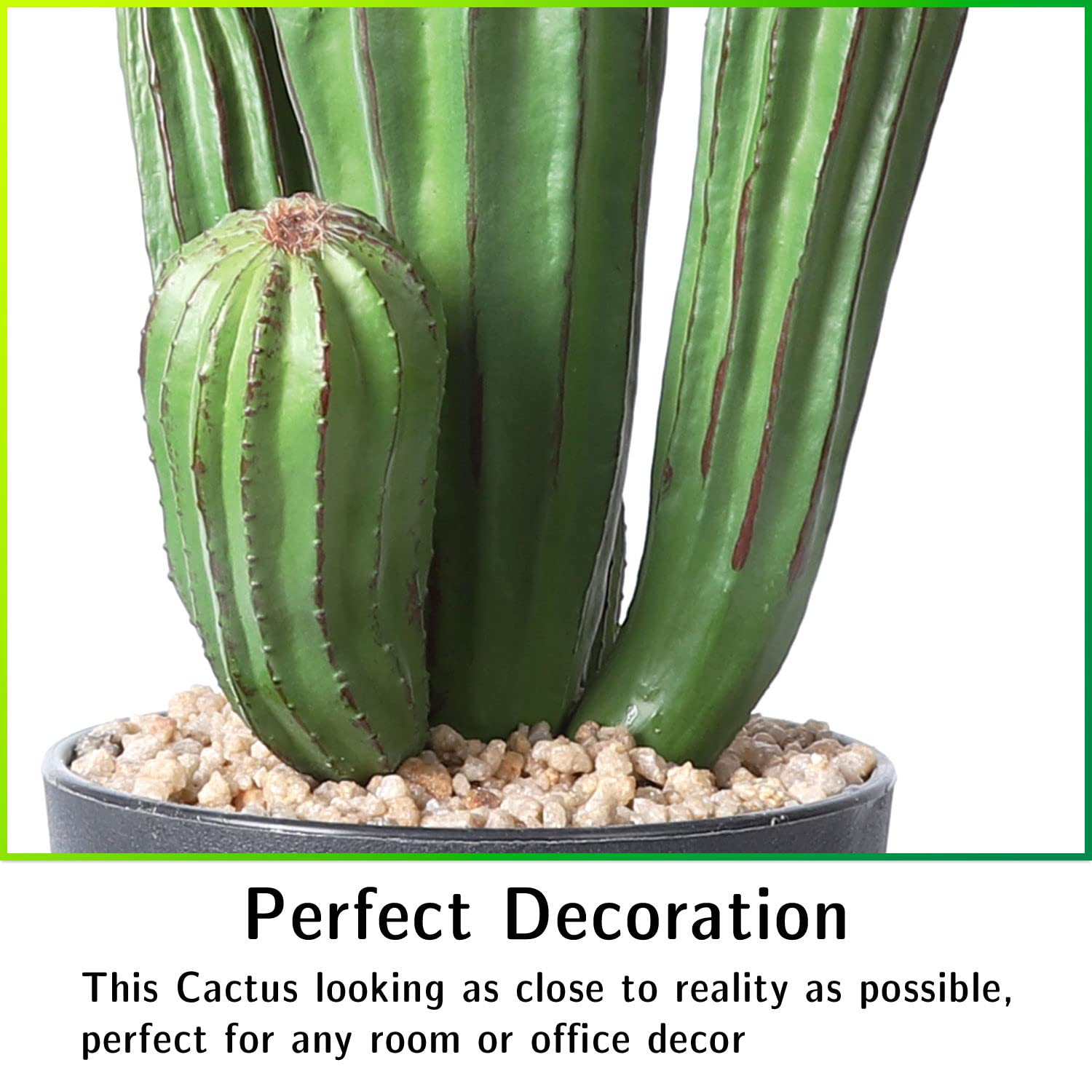 AntHousePlant Artificial Cactus Fake Cactus 16" Faux Cacti Plants for Home Garden Office Store Decoration