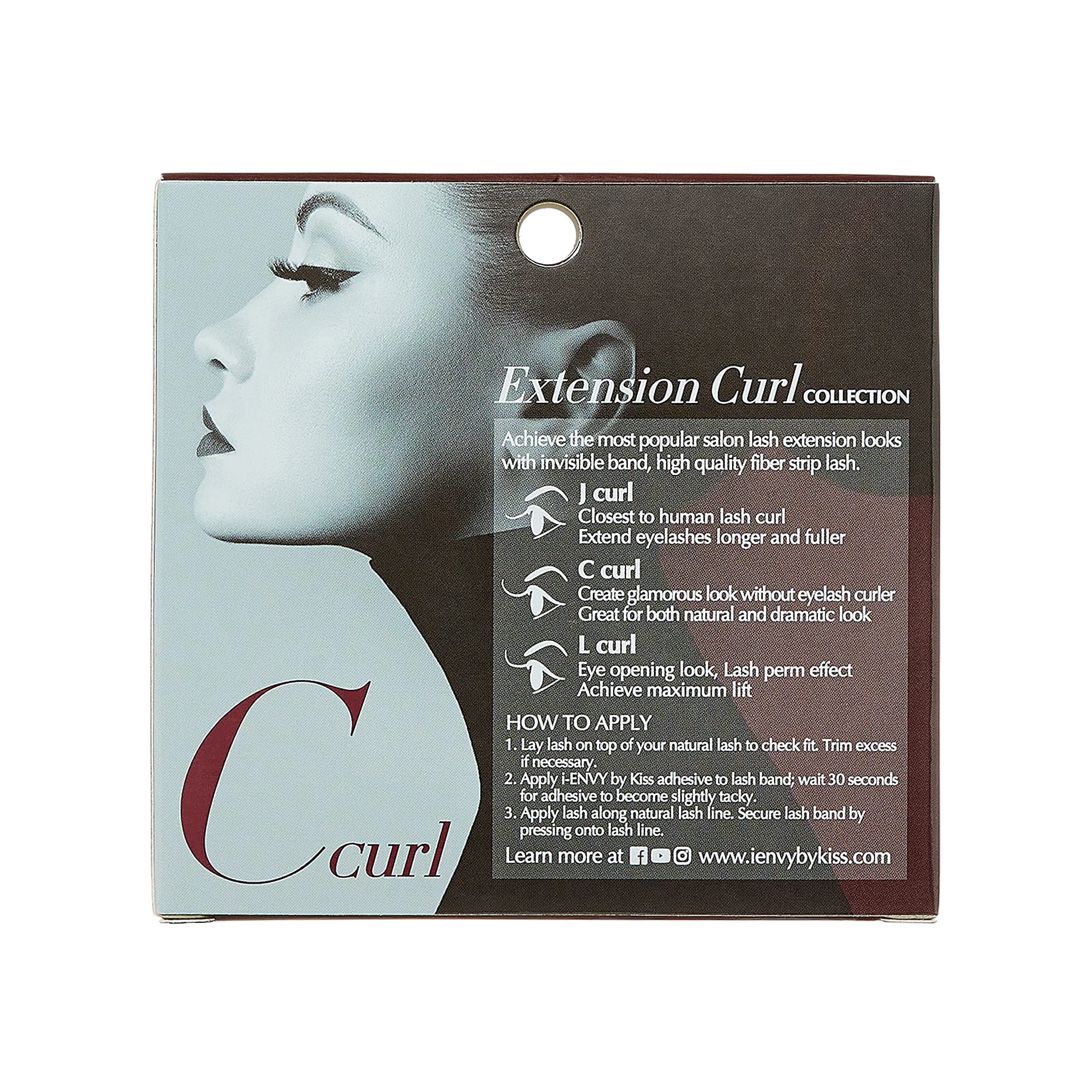 i-Envy 3 Pairs False Eyelashes C Curl Natural Lashes Salon Lash Extension Effect