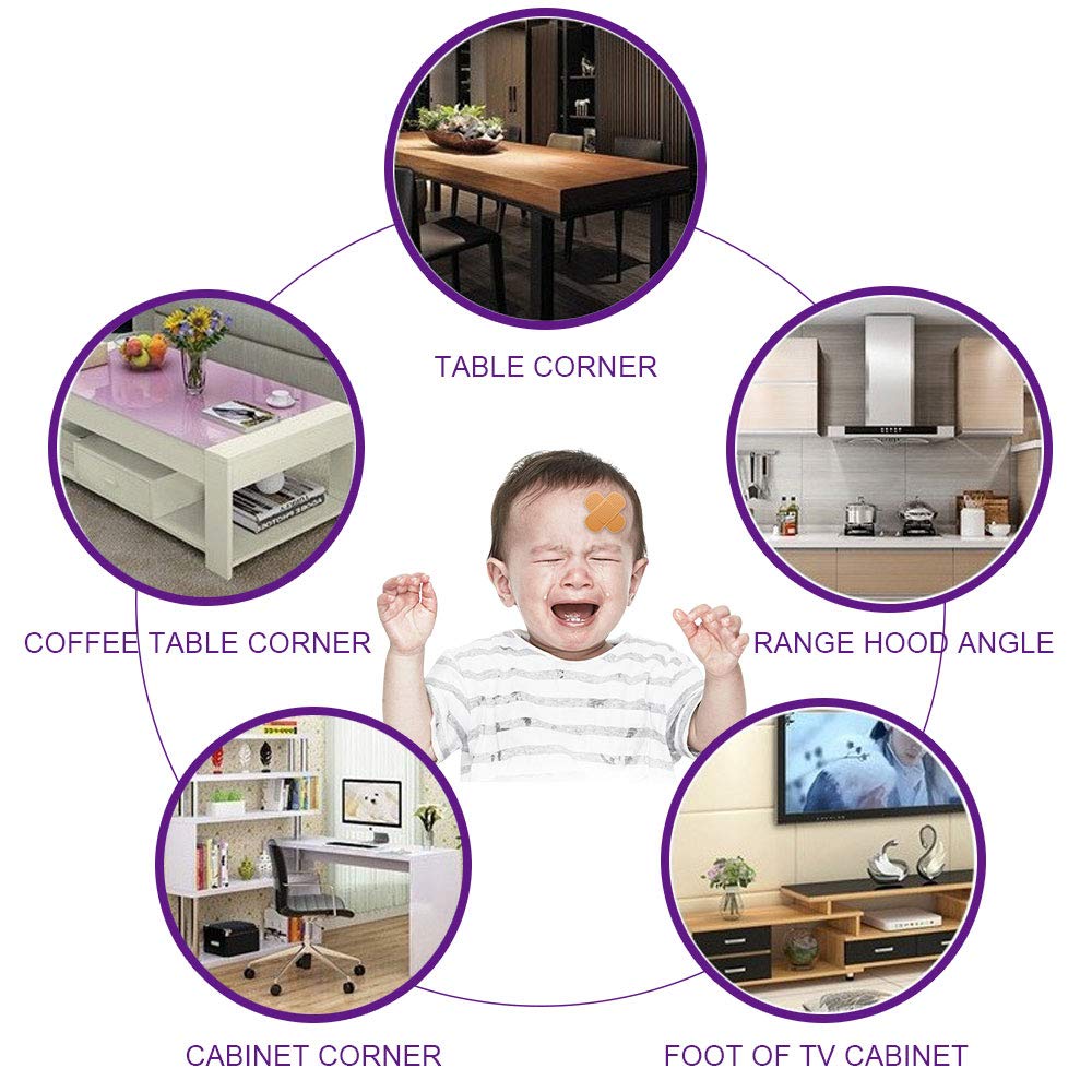 24 Pack Corner Cushions,Baby Proofing Corner Guards, Transparent Corner Edge Protector for Furniture,Table,Bed