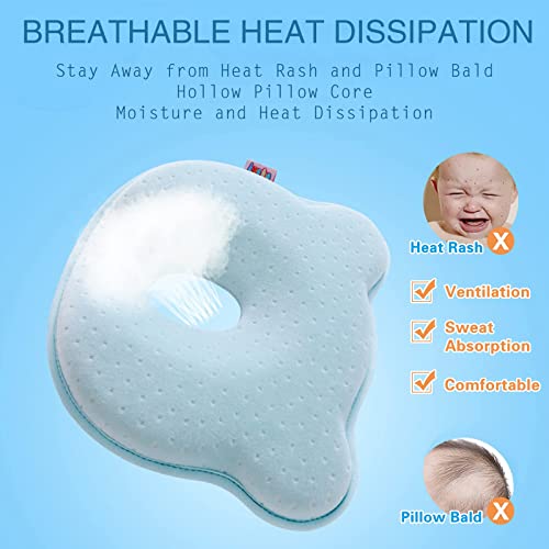 Avamake Вaby Pillow for Sleeping - Pillow with Prevent Flat Head Syndrome, for Head Neck Support Soft and Comfortable, Вaby Head Pillow, Includes Pillowcase and Nursing Pillow (Grey)
