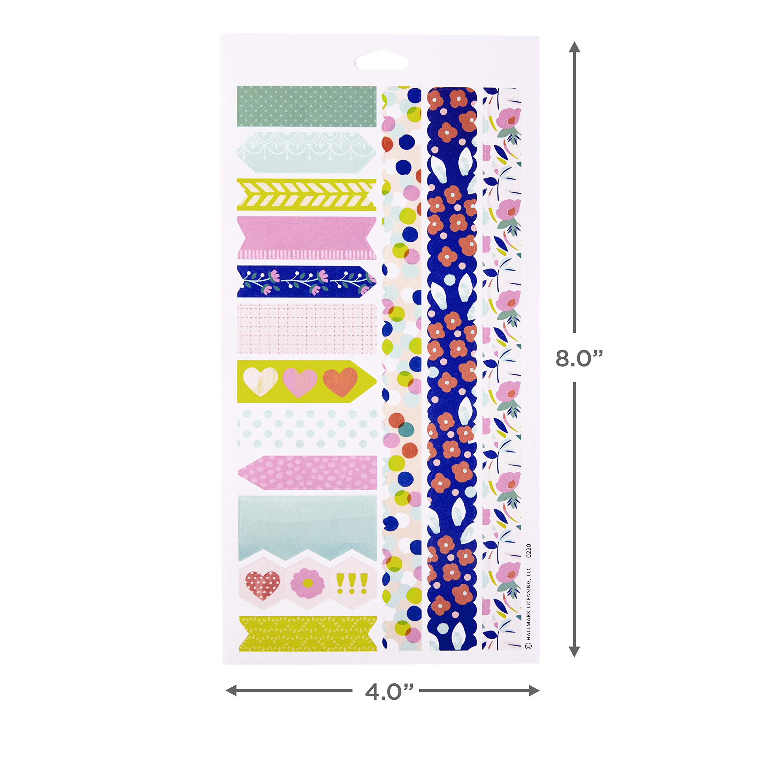 Hallmark Stickers for Kids and Adults (Pack of 91 Stickers, 5 Sheets for Planners, Notebooks, Laptops, Water Bottles, and More)