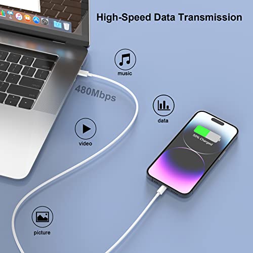 20W USB C Wall Charger Fast Charging Compatible for iPhone 14 13 12 11 Pro Max XS XR X 8 iPad, 2 Pack Lazerbuilt iPhone Charger Fast Charging with 6FT Type C to Lightning Quick Charge Data Sync Cable