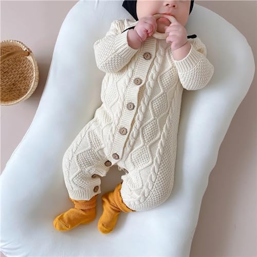 Mornyray Newborn Baby Girls Boys Sweater Jumpsuit Winter Knit Romper Clothes