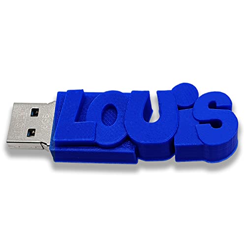 Customized USB Stick with Personalized Name, Date or Message in Your Choice of 15 Vibrant Colors. Choose 8, 16, 32GB Thumb Drive. Fun Gift for Birthday, Wedding, Business (32 GB USB 3.0, Dark Blue)