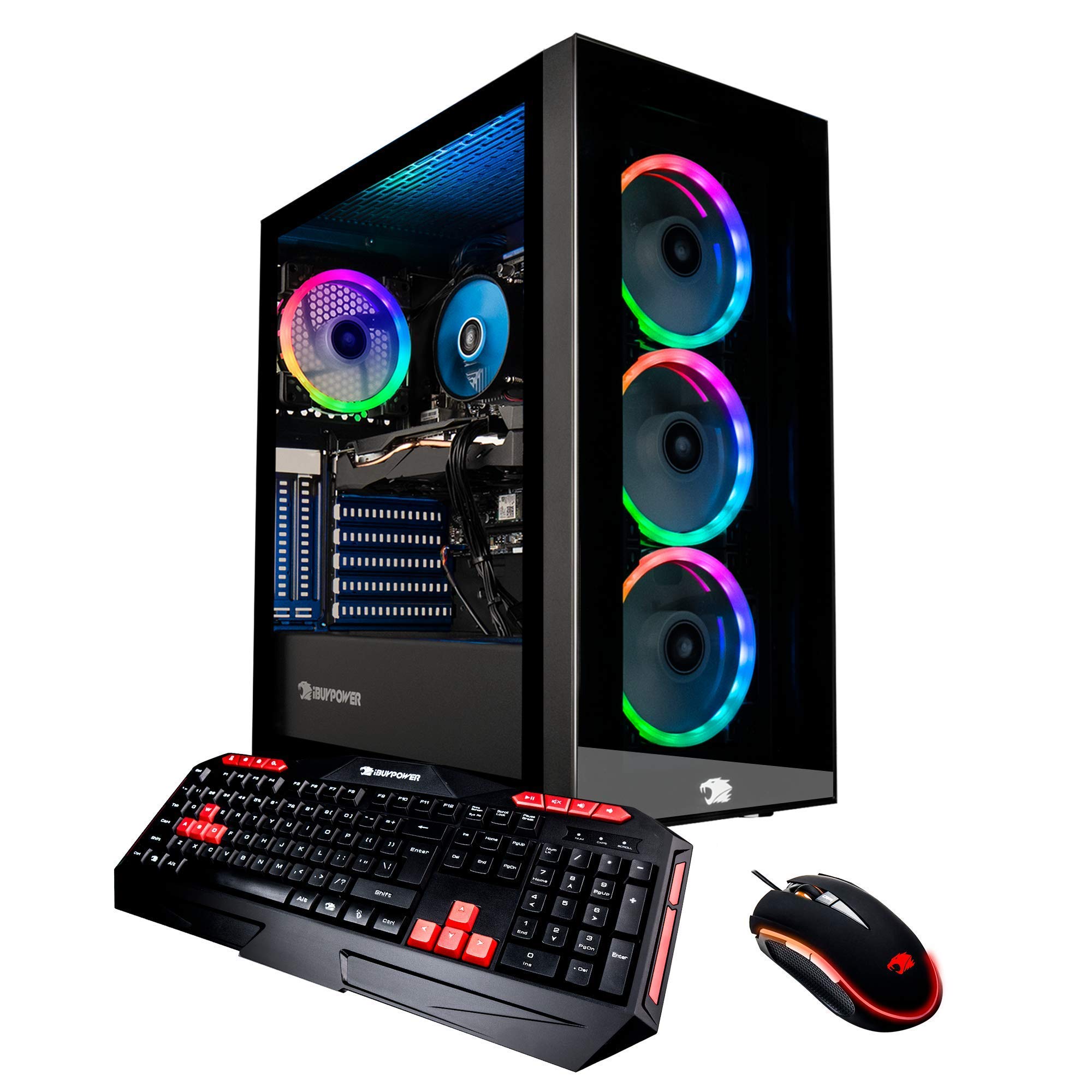 iBUYPOWER Pro Gaming PC Computer Desktop Element MR9270 (Intel Core i7-9700F 3.0GHz, NVIDIA GeForce RTX 2060 6GB, 16GB DDR4-2666 RAM, 1TB HDD, 240GB SSD, WiFi Included, Windows 10 Black (Renewed)