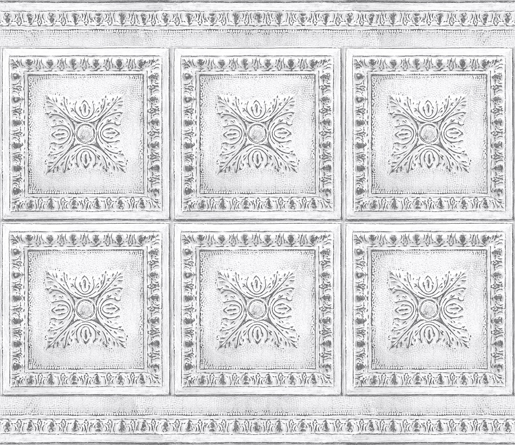 Brewster Home Fashions BHF2770: White Vintage Tin Peel & Stick Backsplash
