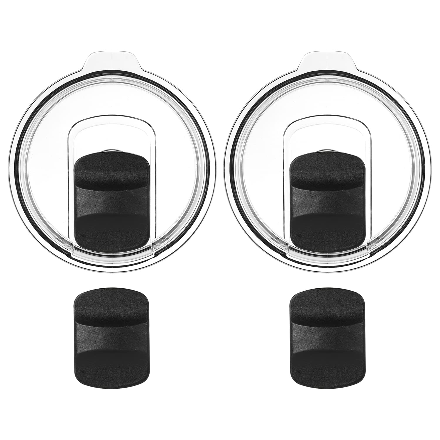 20oz Magnetic Tumbler Lid with 2pcs Magnetic Slider Replacement, Magnetic Tumbler Replacement Lid Compatible with Yeti Rambler Old Style Rtic Ozark Trail