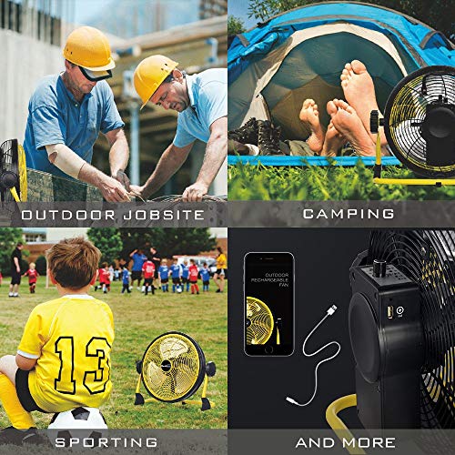 Geek Aire CF1 Outdoor Fan 12 Inch Cordless Variable Speed Rechargeable (2 Pack)