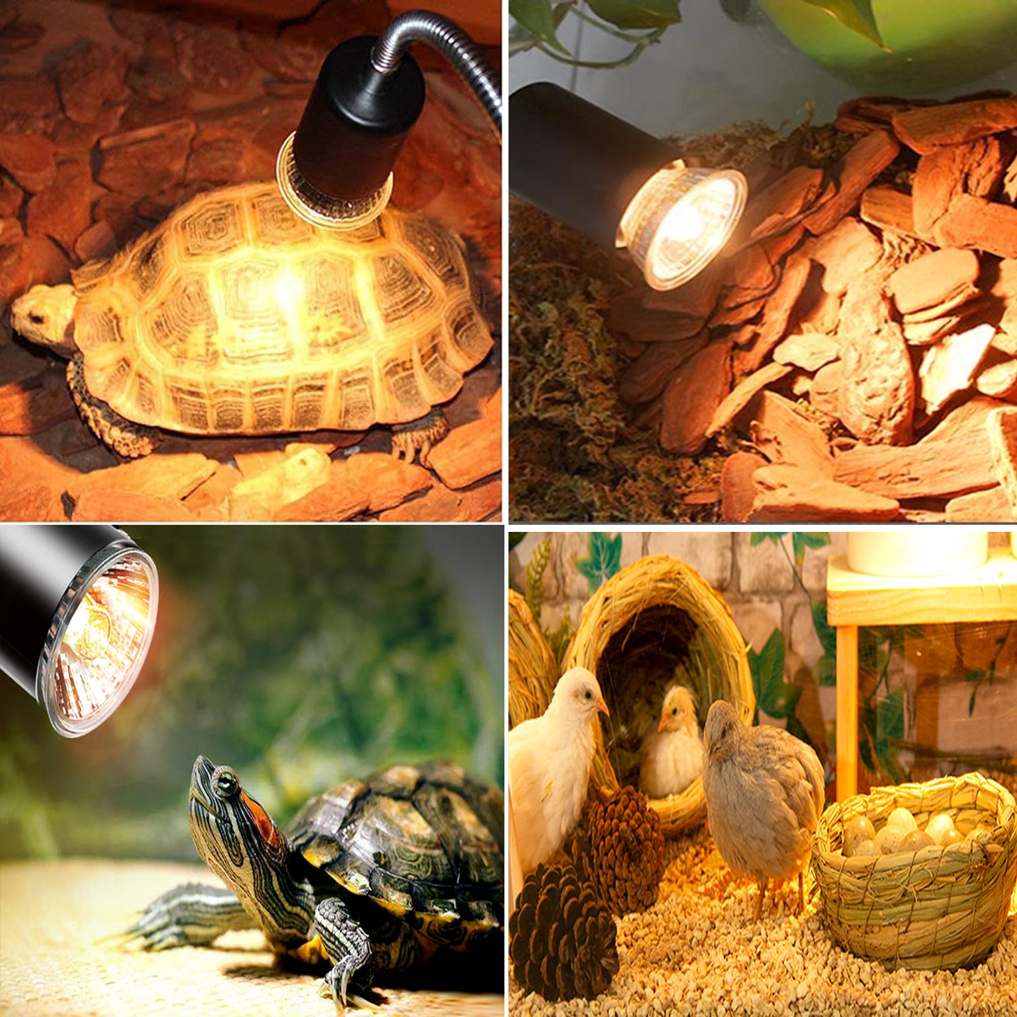 2 Pack Heat Lamp 25W,Basking Spot Simulated Natural Sunlight Heating Lamp Bulb, Heat Emitter UVA Heat Lamp Bulb for Reptile Chickens Pet Brooder Lizard Turtle