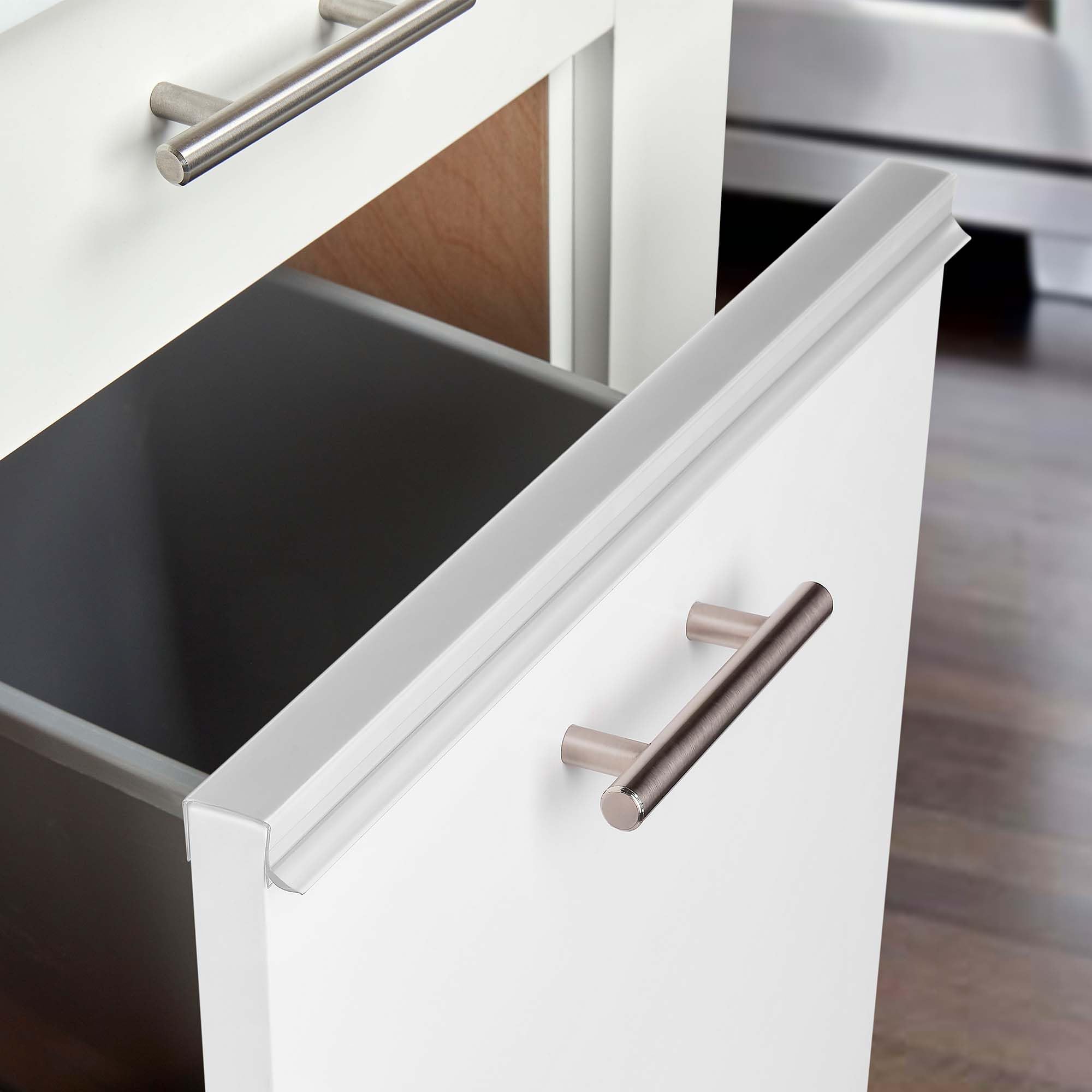 Cabinet Hero Drip Ramp - Slip-On Cabinet Edge Protector, Max Water and High Moisture Protection, Prevents Water Damage, Discoloration, Chipping and Peeling β 3/4" Thick, 18" Length, Clear β Pack of 2