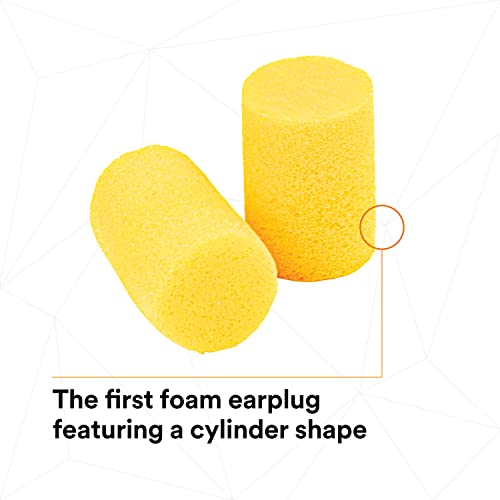 3M Ear Plugs, 30 Pairs/Box, E-A-R Classic 310-1060, Uncorded, Disposable, Foam, NRR 29, For Drilling, Grinding, Machining, Sawing, Sanding, Welding, 1 Pair/Pillow Pack,Yellow