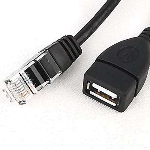 DSLRKIT Gigabit Ethernet Active PoE Splitter 48V to 5V 2.4A with USB Female Type A Port