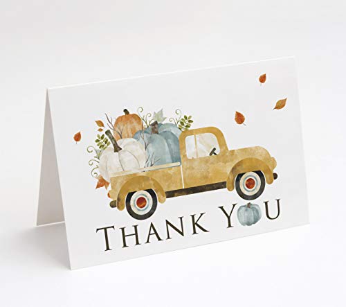 Market On Mainstreet Pumpkin Truck Thank You Cards, Includes Envelopes, 25 Count, Made In The U.S.A.