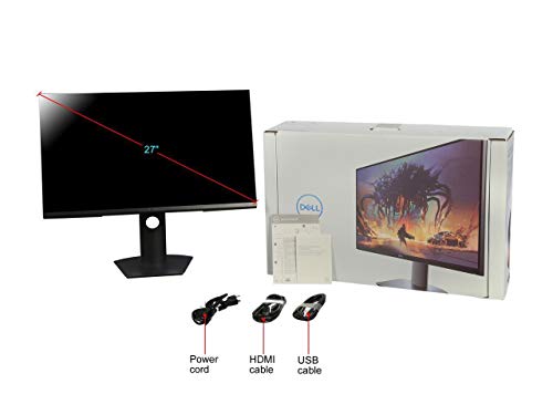 Dell Gaming LED-Lit Monitor 27" Black (D2719HGF), FHD (1920 x 1080) at 144 Hz, 2 ms response time, DP 1.2, HDMI, USB, 2W x 2 speakers, AMD FreeSync