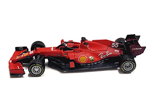 Bburago 1/43 2021 Ferrari SF21 F1#55 Carlos Sainz Diecast Model Car 36829