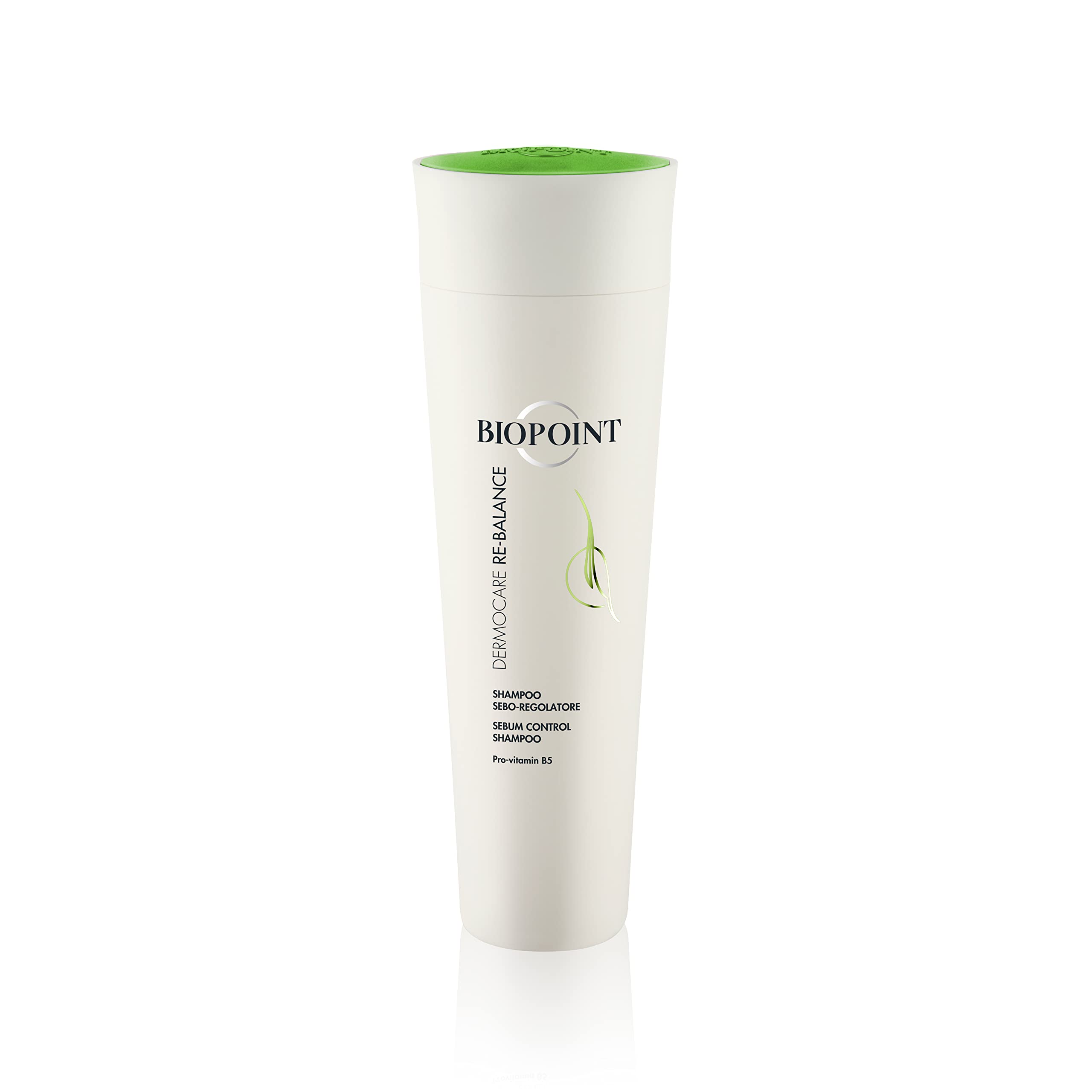 BIOPOINT Rebalancing Shampoo for Oily Scalp and Dry Ends - Dermocare Shampoo for Oily Hair - Sebum Regulating Shampoo for Greasy Hair - Oily Scalp Shampoo - Dermocare Re-balance Oily Scalp Treatment