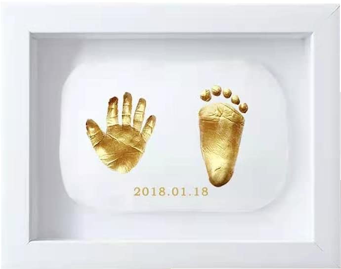 Nifyto Baby Handprint Footprint Ornament Keepsake Maker Kit, Baby Nursery Memory Art Kit, Baby Shower Gifts, Xmas Gifts, Precious Moment for Newborn,Baby Boy/Girl, Personalized Baby Prints(8'')