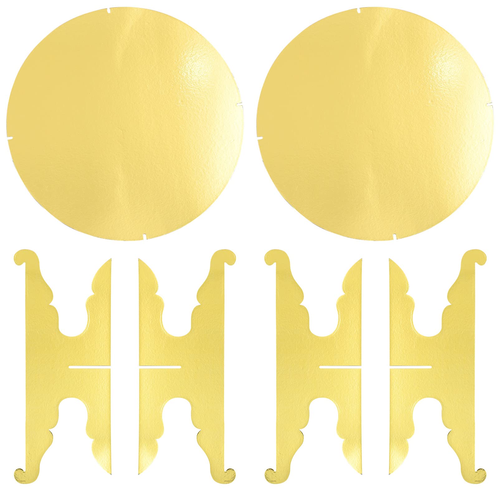 2pcs Paper Cake Stand Round Cake Tiered Cake Stand Paper Afternoon Tea Stand Ferris Wheel Cupcake Holder Cake Tray Cupcake Display Stand Snack Candy Stand Pastry Dessert