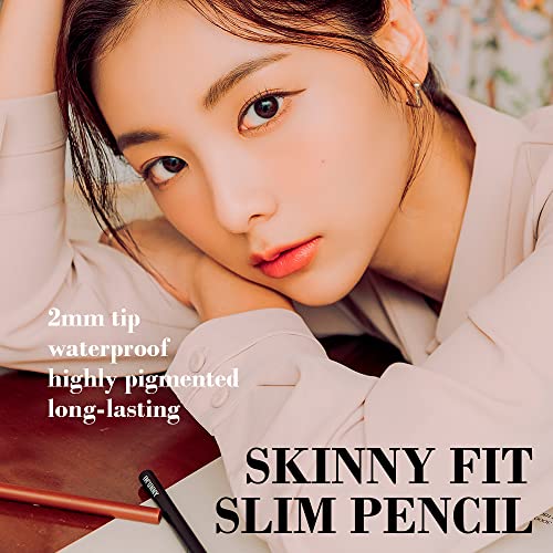 IM UNNY Skinny Fit Slim Eyeliner Pencil (S02. Deep Brown), All Day Waterproof, Ultra-Pigmenetd, Long Lasting Gel Soft Touch For Easy Drawing Vivid Color, 1 Count