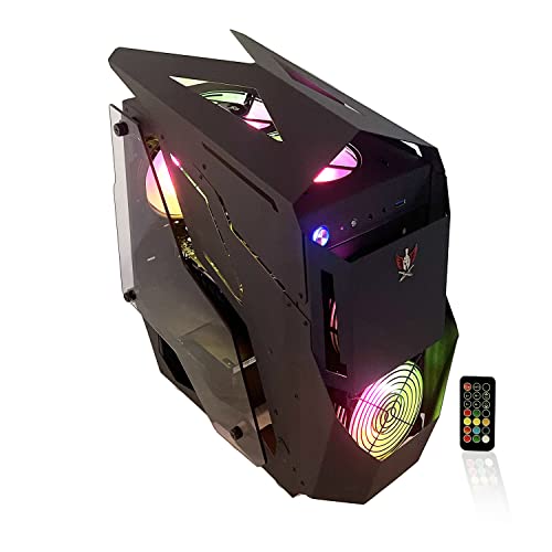 Alarco Gaming PC Desktop Computer Intel i5 3.10GHz,8GB Ram,512 GB SSD,Windows 10 pro,WiFi Ready,Video Card Nvidia GTX 650 1GB, 5 RGB Fans with Remote
